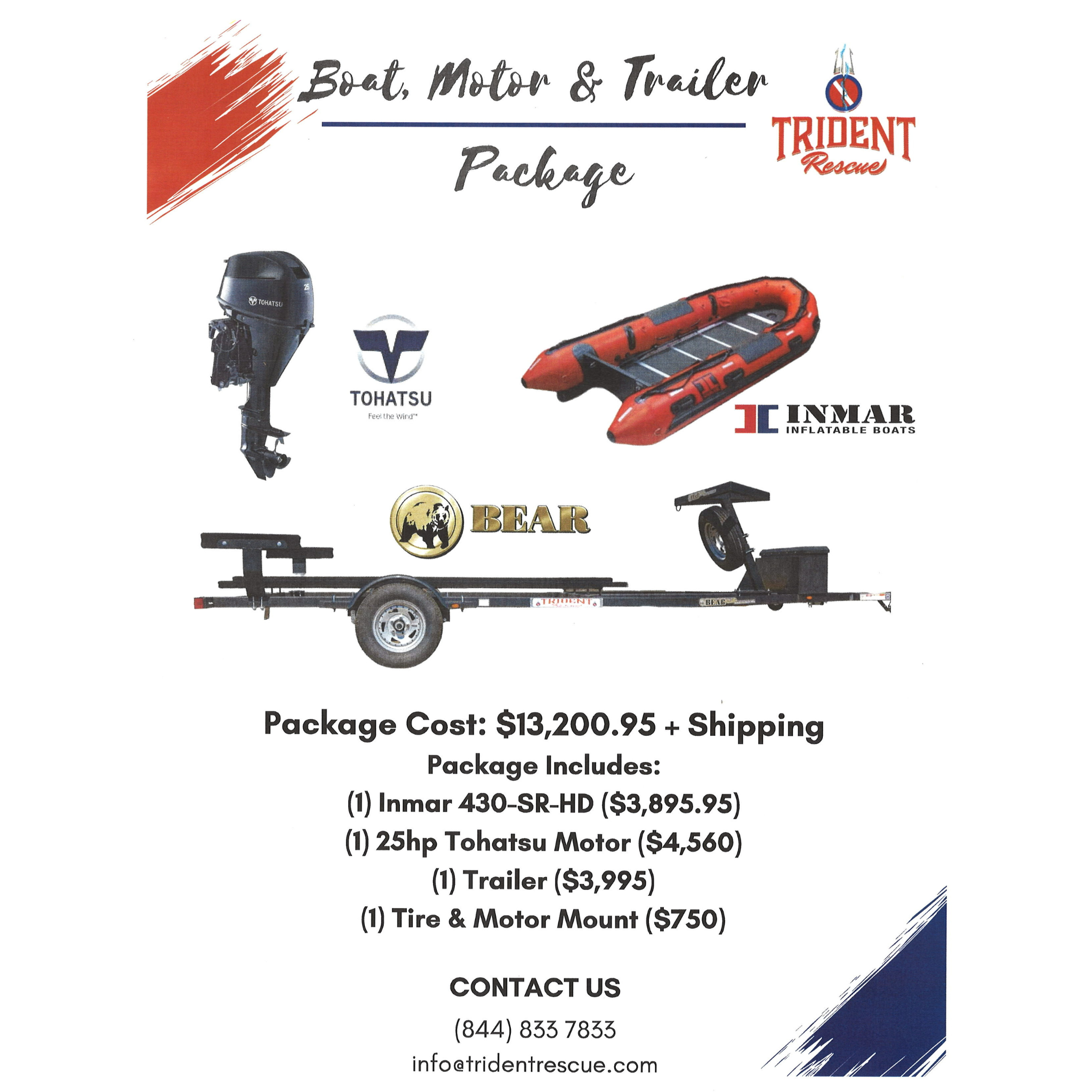 Trident Rescue Boat, Motor & Trailer Package – TRIDENT RESCUE
